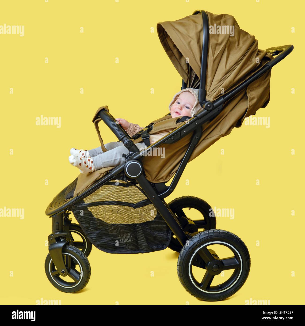 Yellow Baby Carriage Clipart