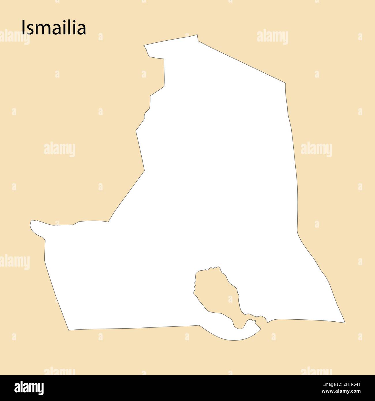 Political Simple Map Of As Ismailiyah Ismailia
