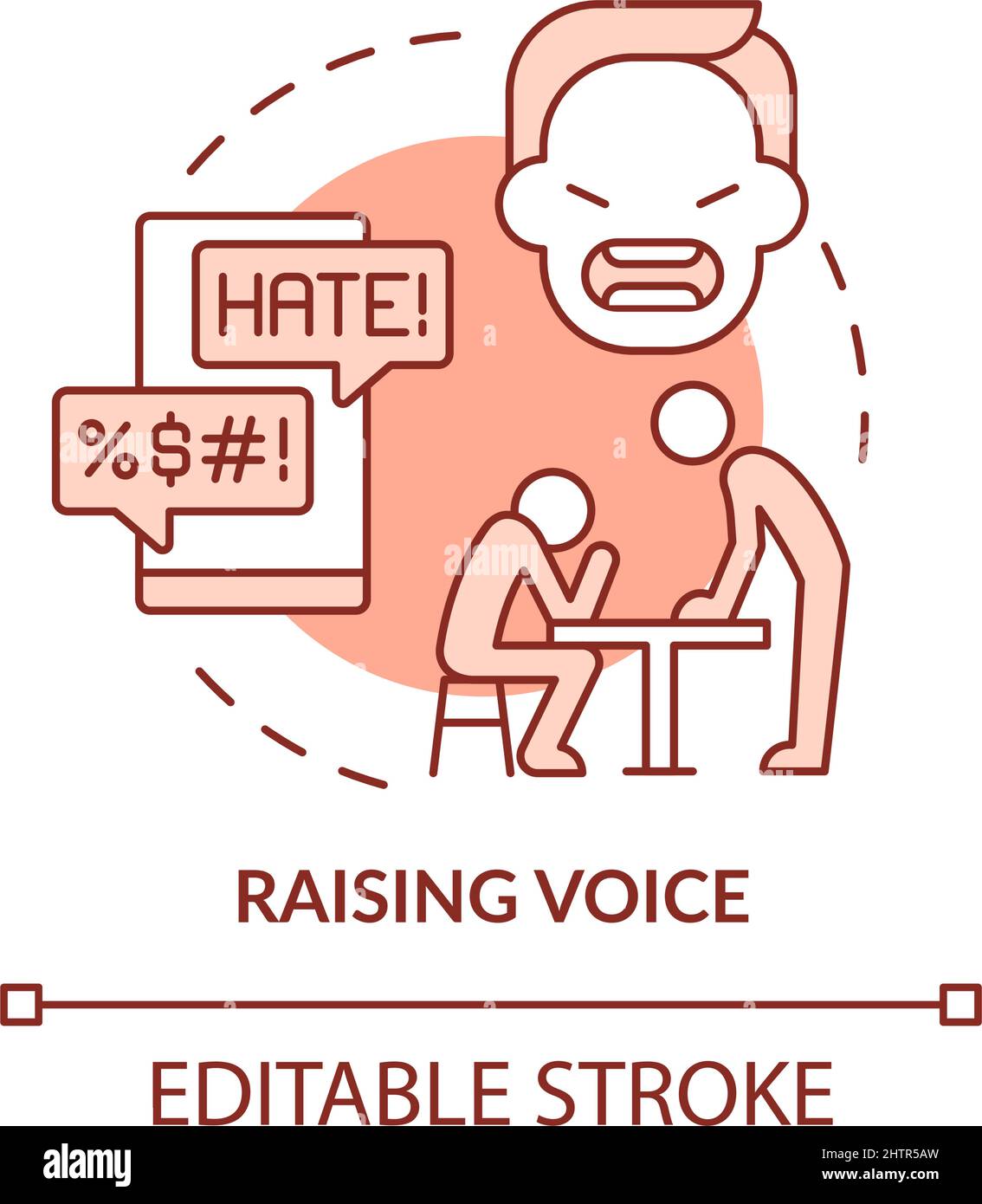 Raising voice terracotta concept icon Stock Vector Image & Art - Alamy