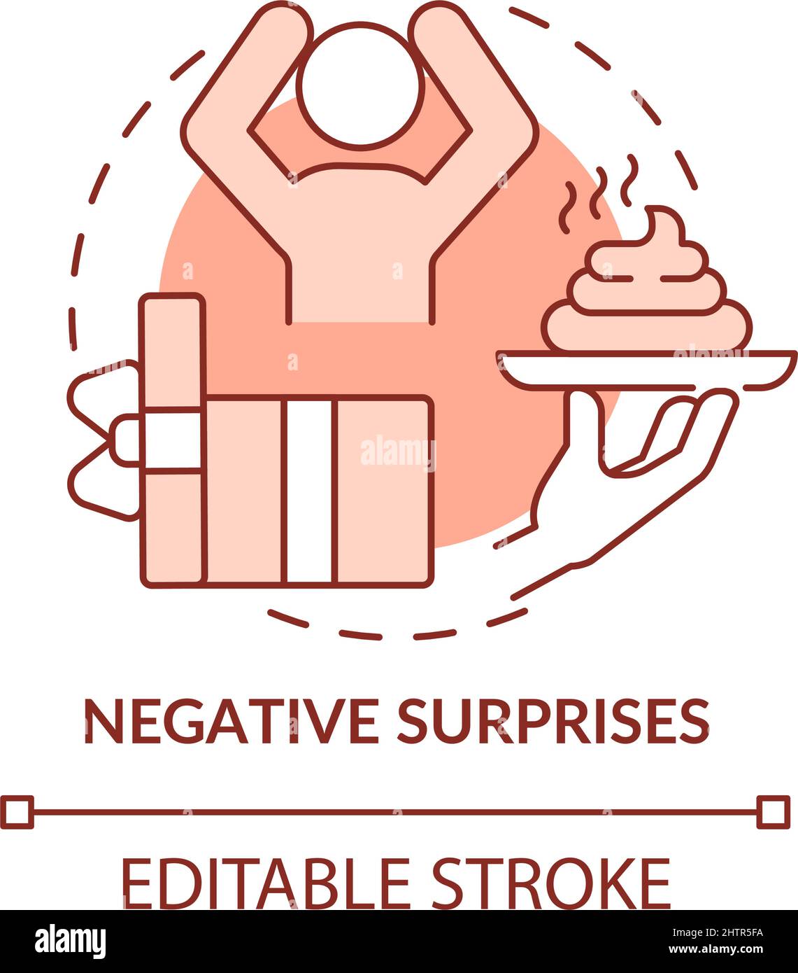Negative surprises terracotta concept icon Stock Vector Image & Art - Alamy