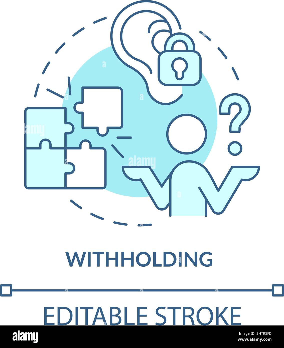 Withholding turquoise concept icon Stock Vector Image & Art - Alamy