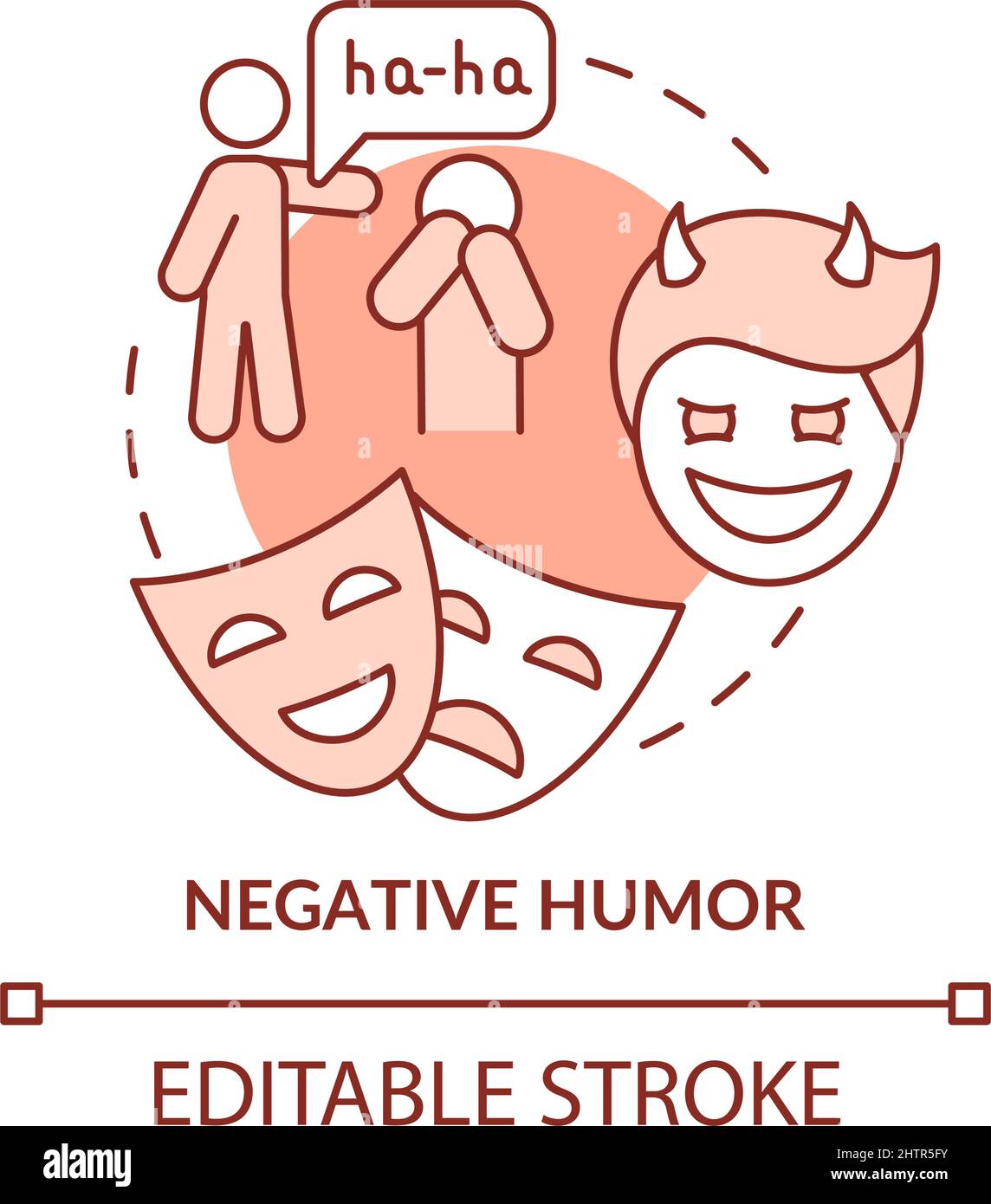 Negative humor terracotta concept icon Stock Vector Image & Art - Alamy