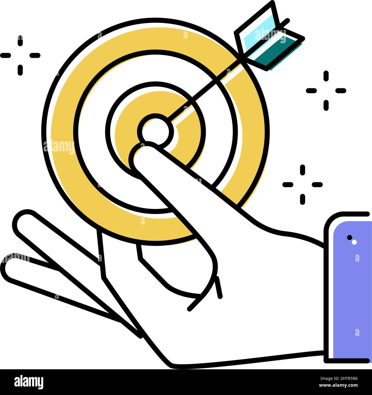 marketing assistance color icon vector illustration Stock Vector Image ...