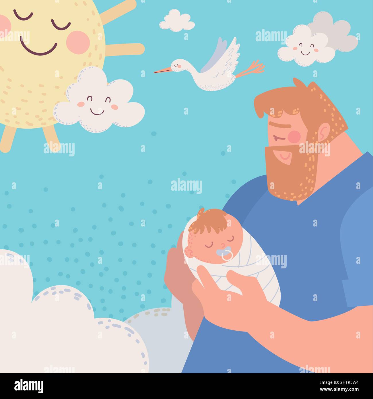 Father carrying a child Stock Vector Images - Alamy