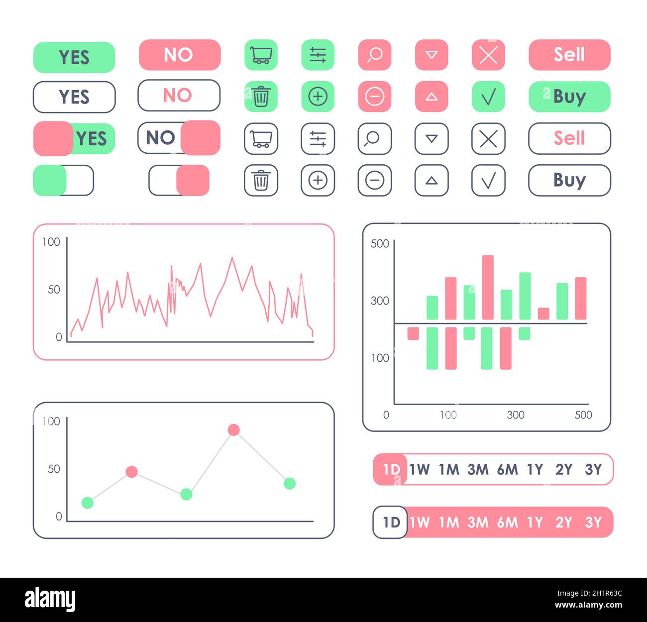 Sales forecast UI elements kit Stock Vector Image & Art - Alamy