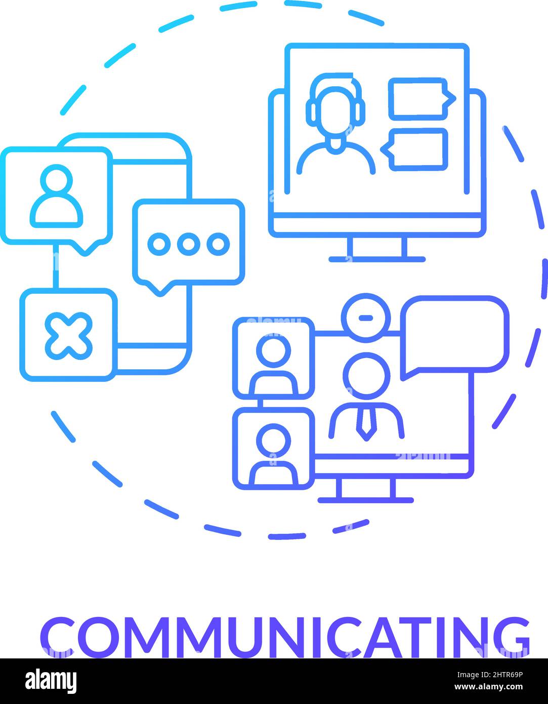 Communicating by email Stock Vector Images - Alamy