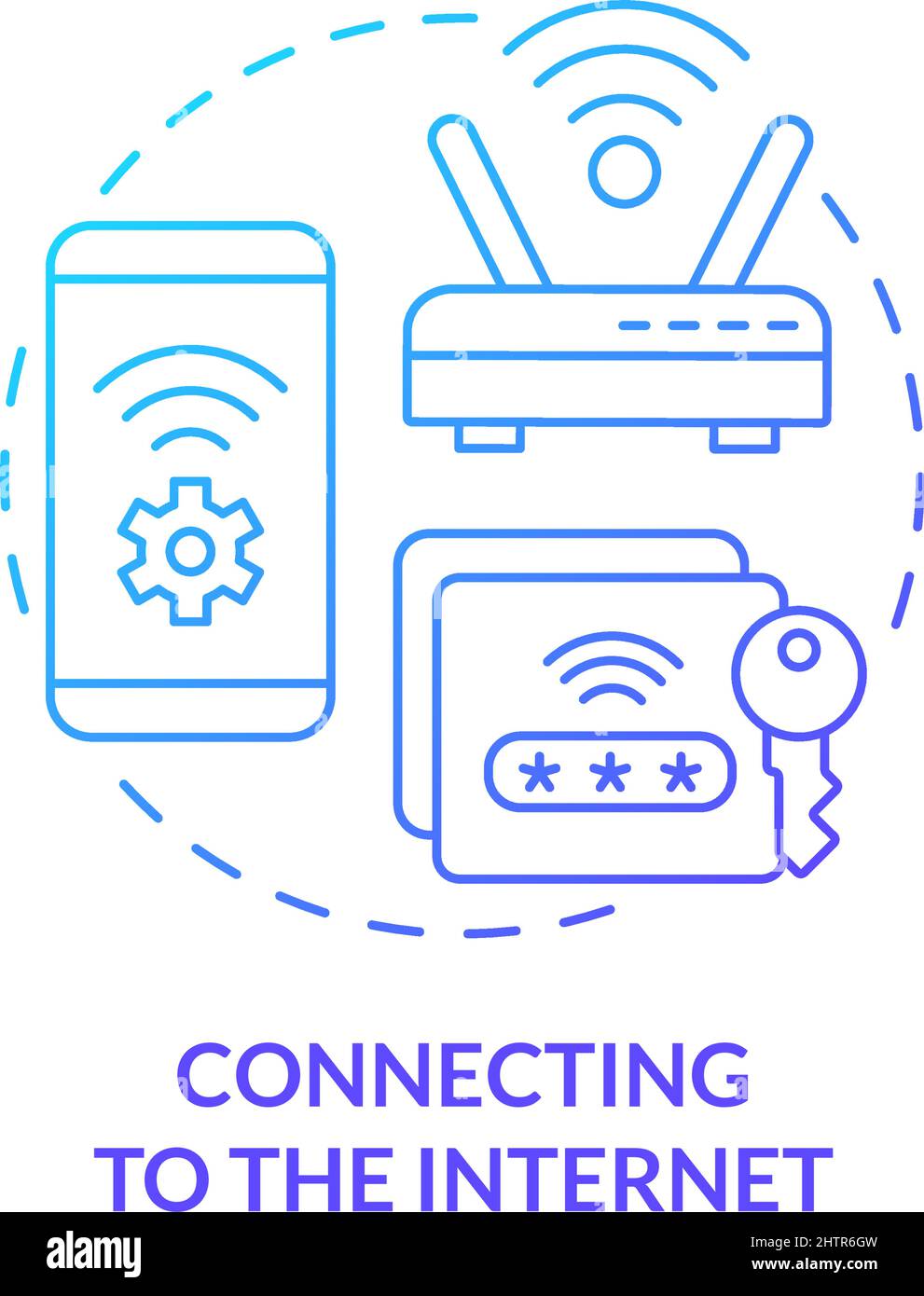 Technology laptop connecting wifi Cut Out Stock Images & Pictures - Alamy