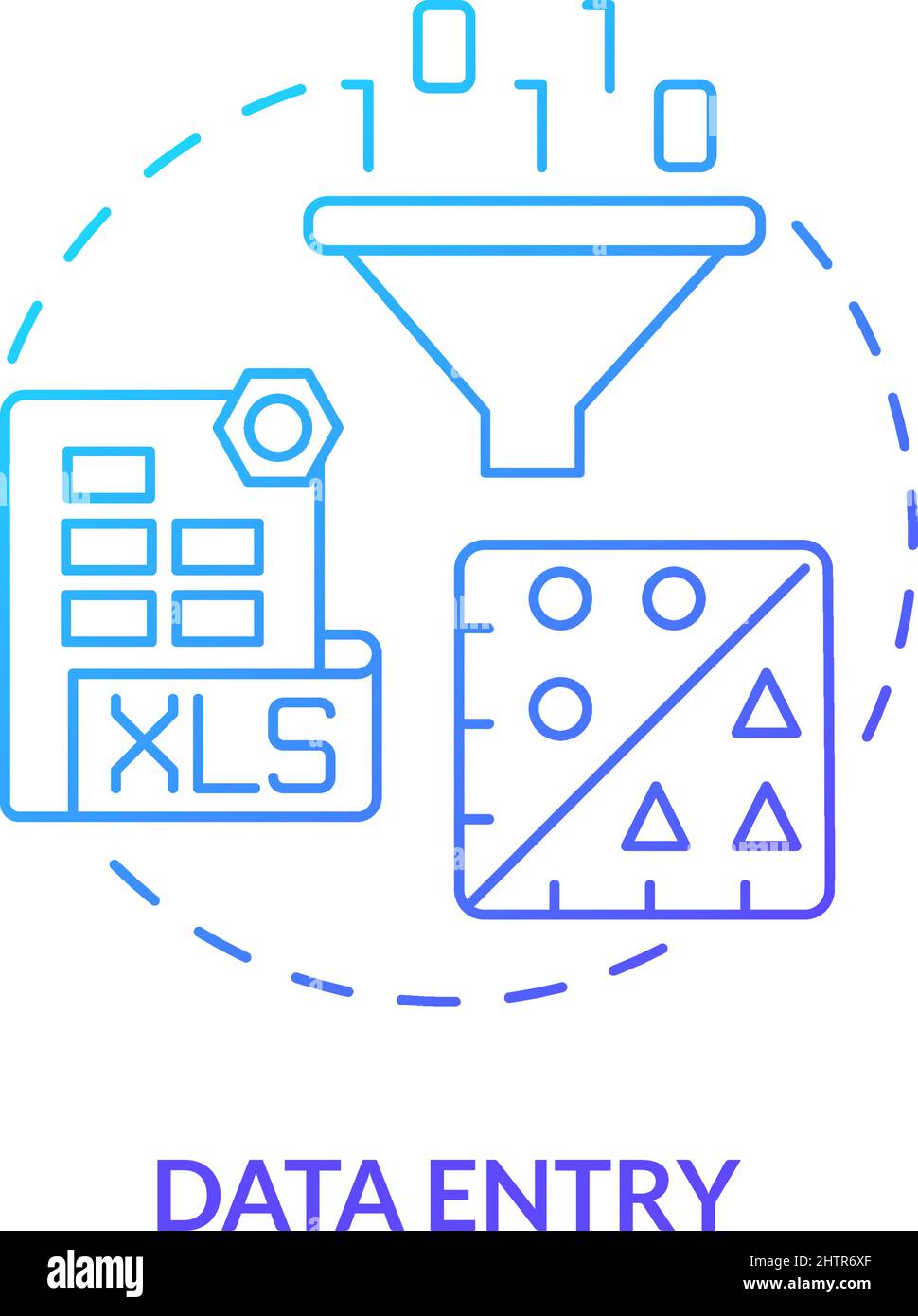 Data entry blue gradient concept icon Stock Vector Image & Art - Alamy