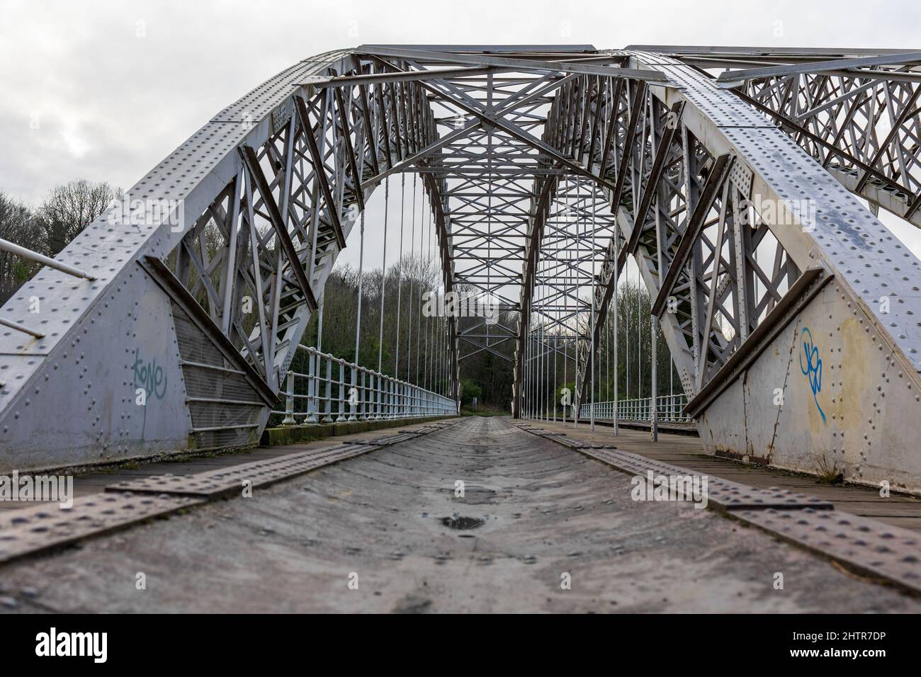 Wylam, Northumberland England: 8th Feb 2022: Hagg Bank Bridge on the ...