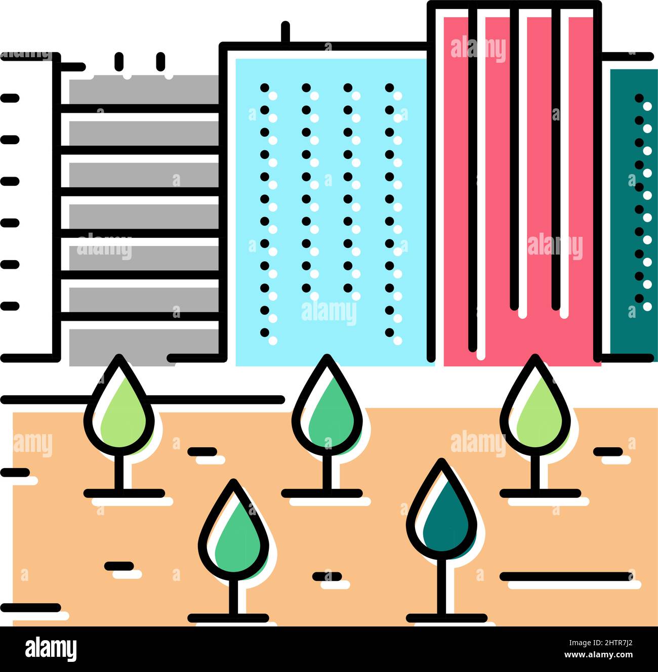 urban garden color icon vector illustration Stock Vector Image & Art ...