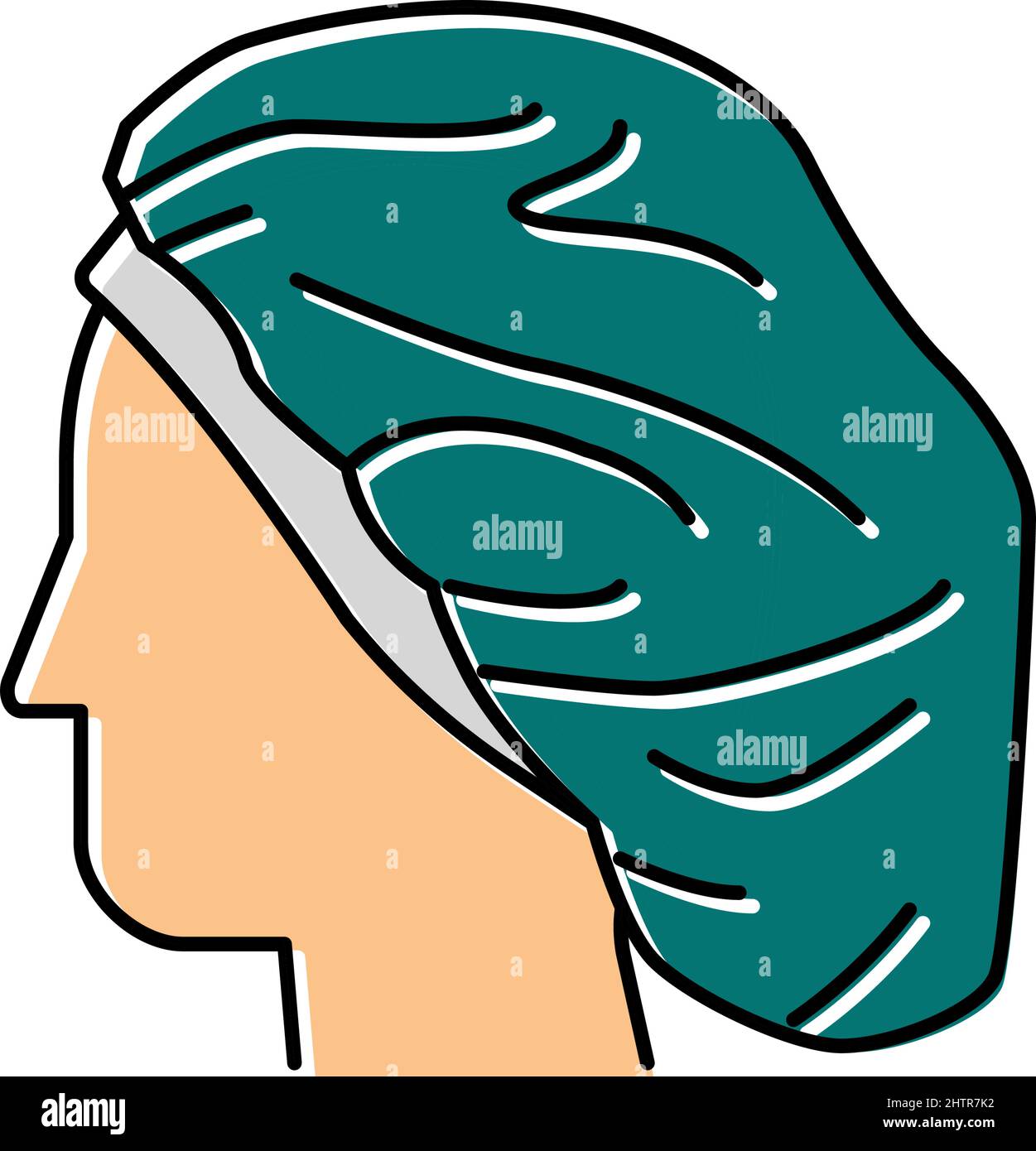 bonnet for sleeping silk color icon vector illustration Stock Vector ...