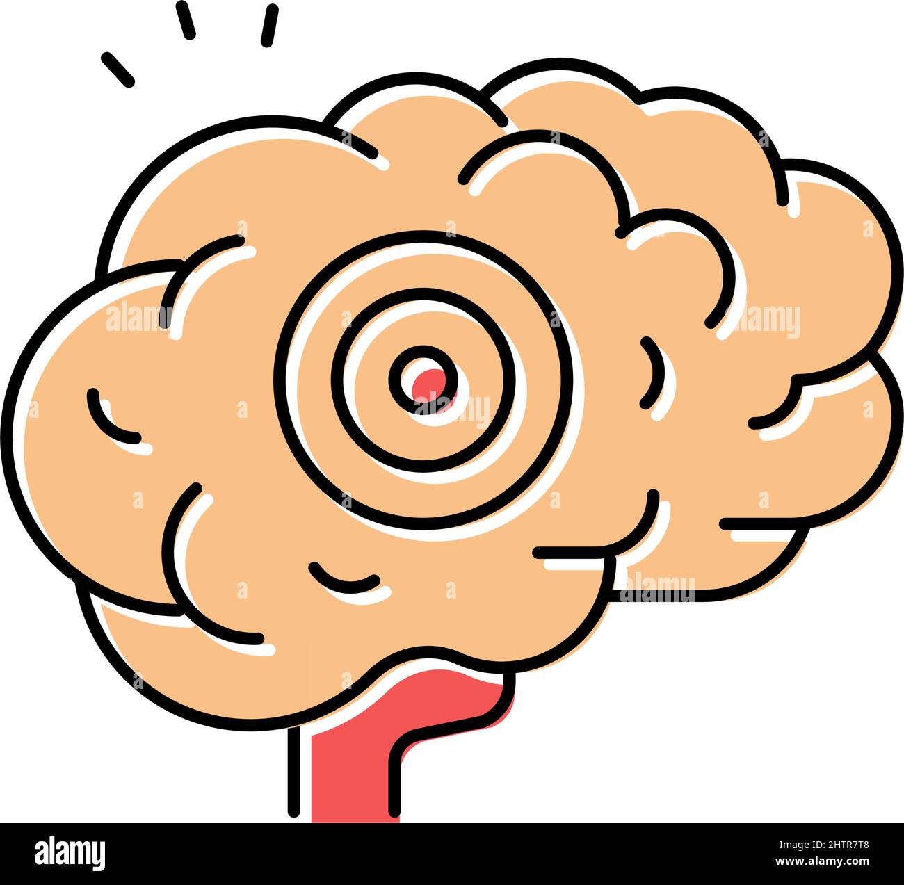 brain pain color icon vector illustration Stock Vector Image & Art - Alamy