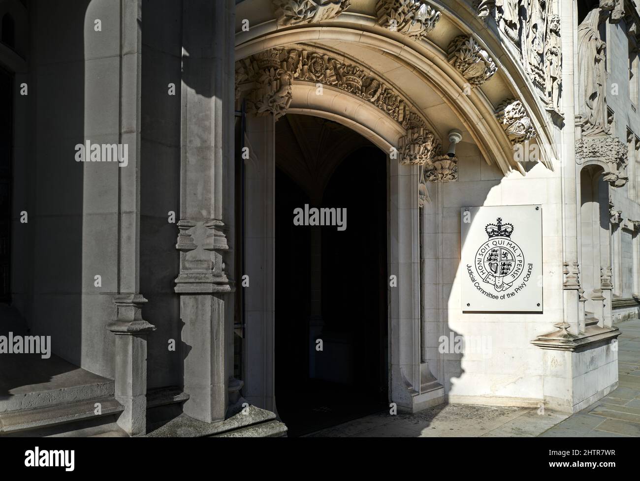 Entrance to the Supreme Court, the final court of appeal in the United ...