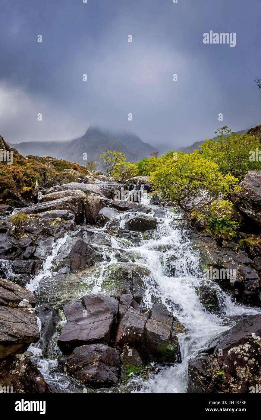 Waterfall in Snowdonia National Park, North Wales Stock Photo - Alamy