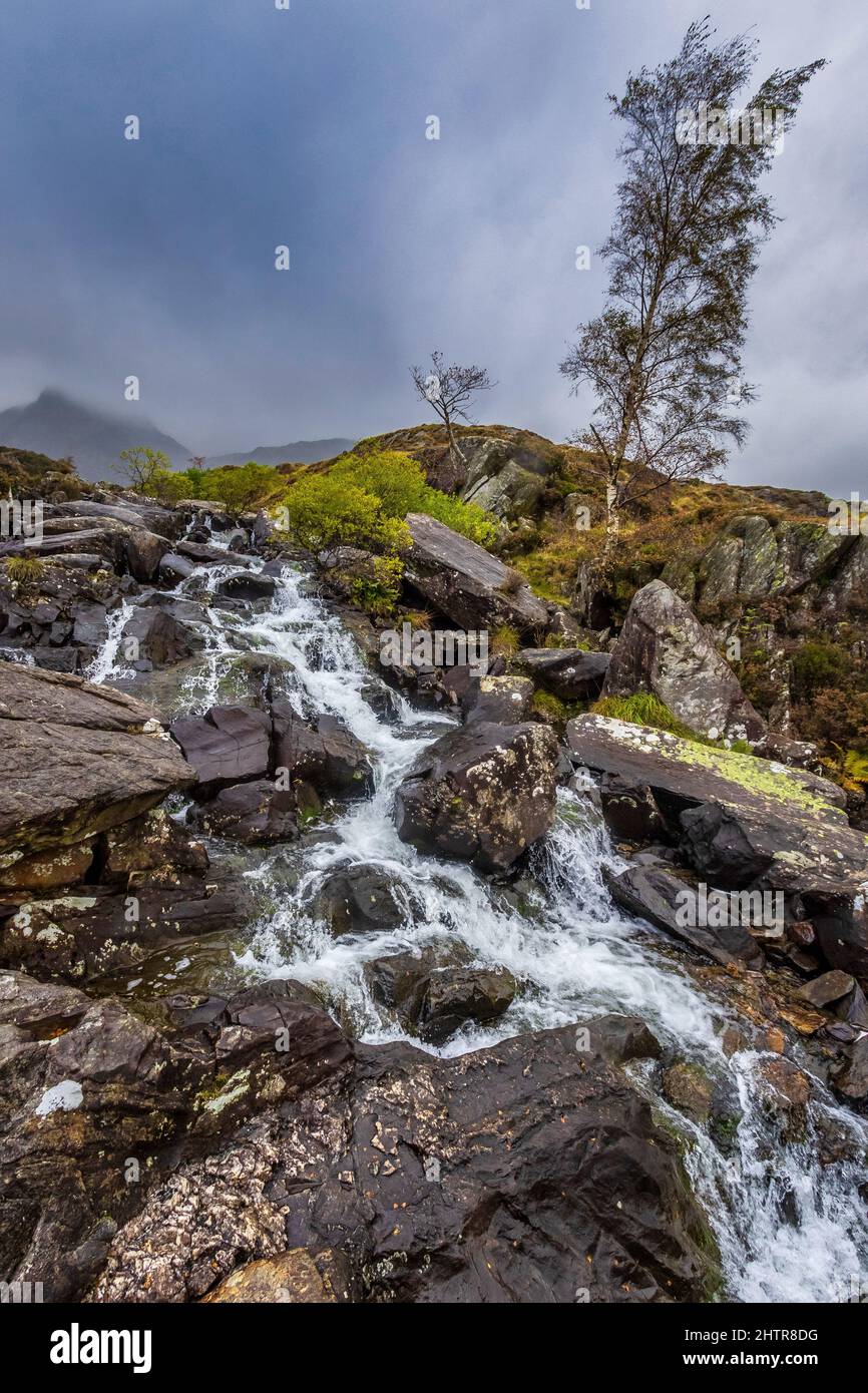 Waterfall in Snowdonia National Park, North Wales Stock Photo - Alamy