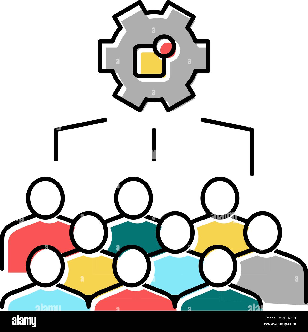 hr work color icon vector illustration Stock Vector Image & Art - Alamy