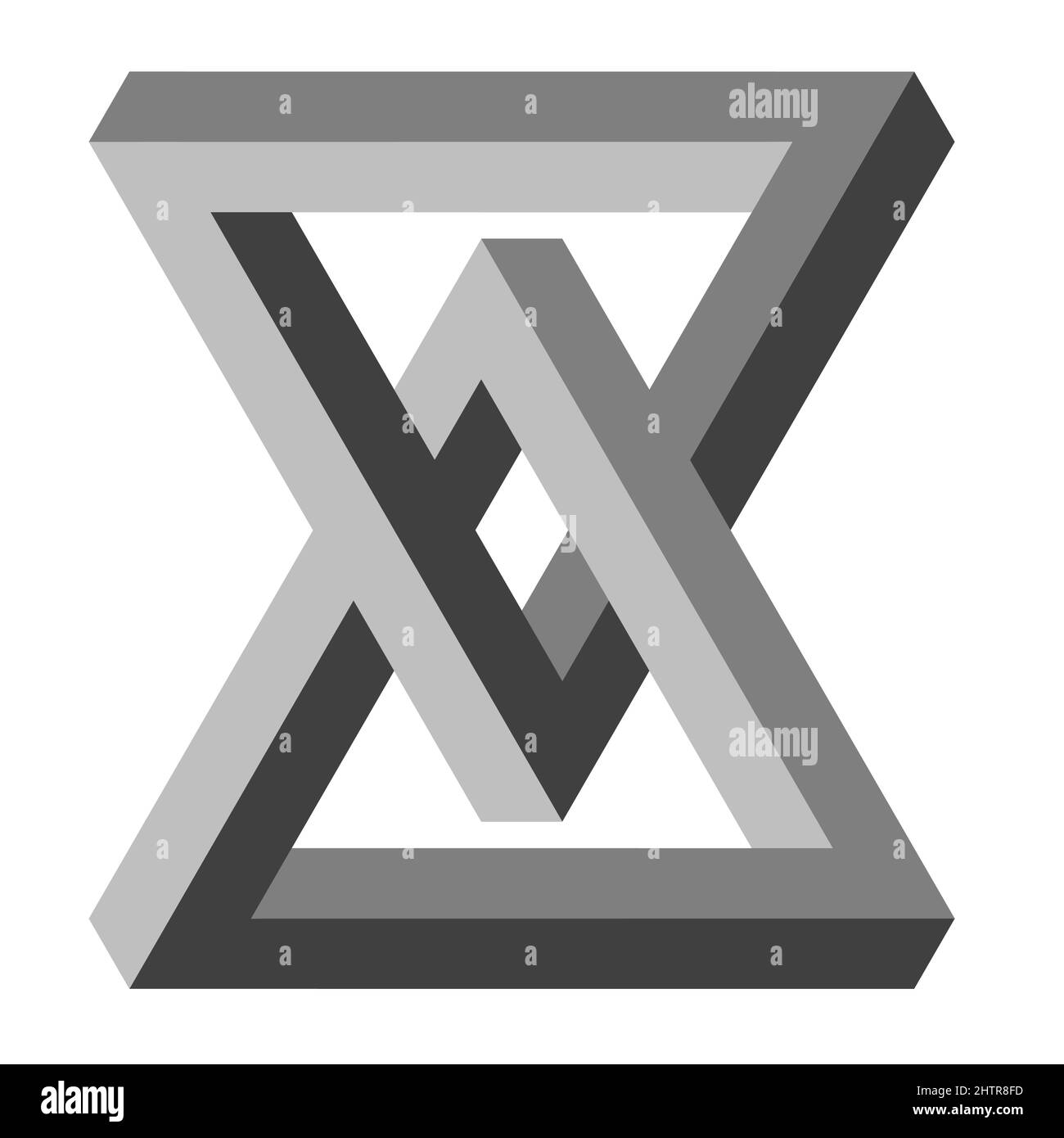 black and white illustration of phenomenal optical illusion Stock ...