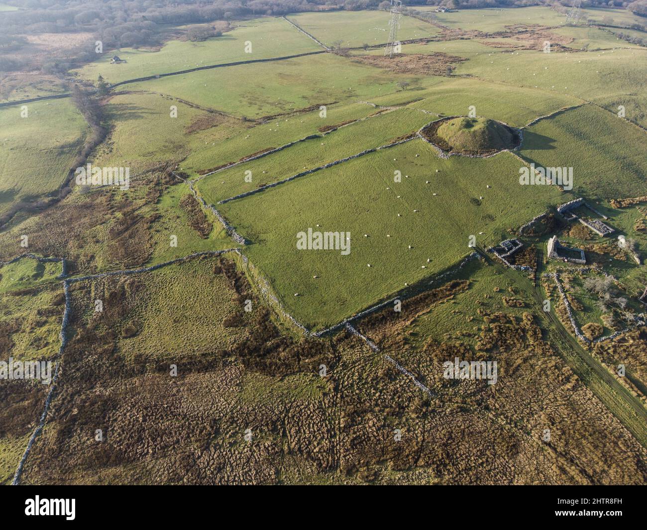 Tomen-y-mur Roman fort in North wales, UK Stock Photo - Alamy