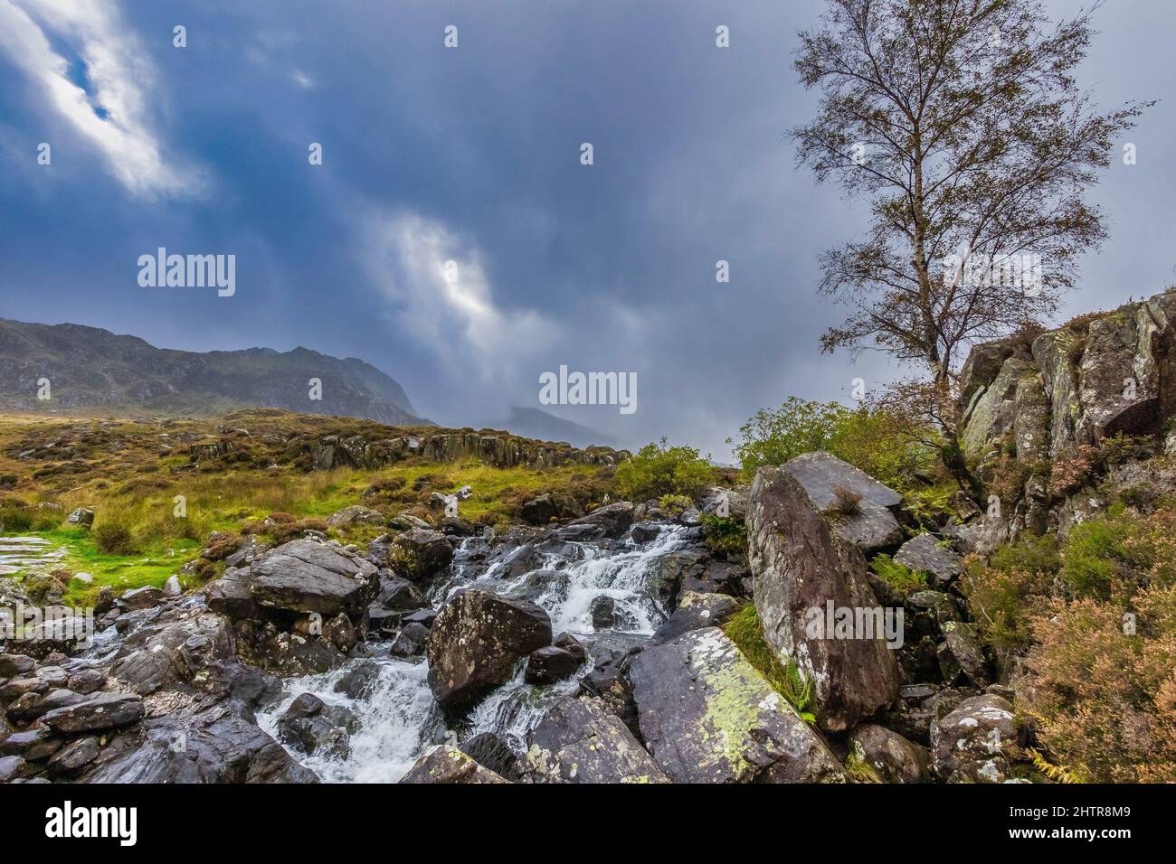 Waterfall in Snowdonia National Park, North Wales Stock Photo - Alamy