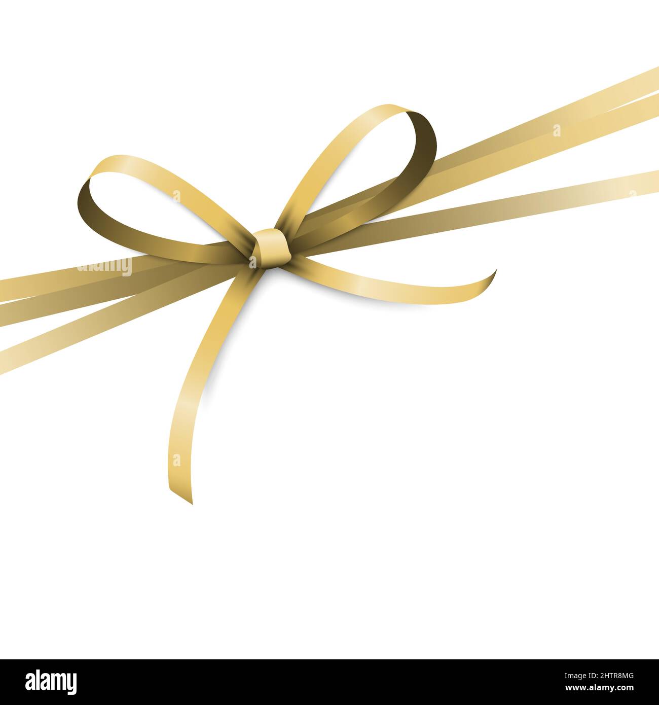Gold Ribbon Bow Vector