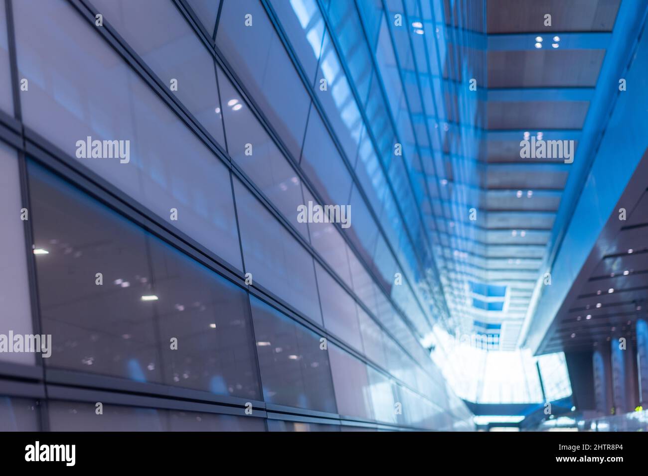 Modern building facade pattern with reflecting in windows. High quality ...