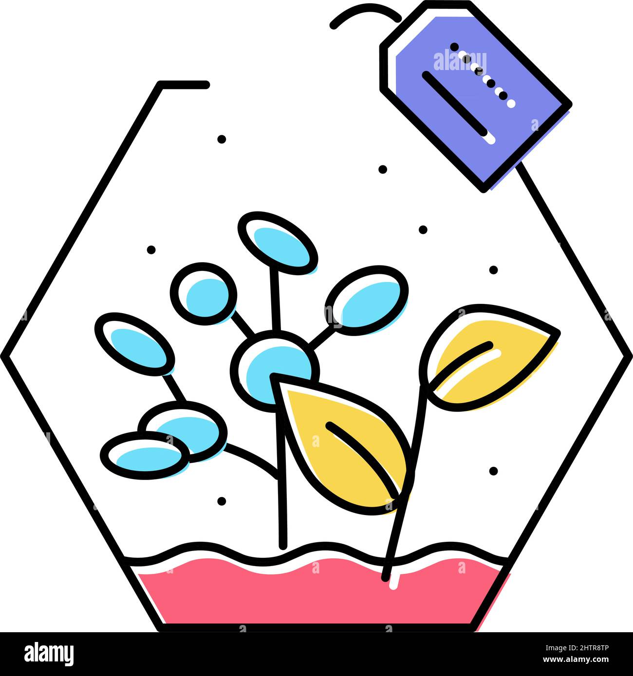 growing plants color icon vector isolated illustration Stock Vector ...