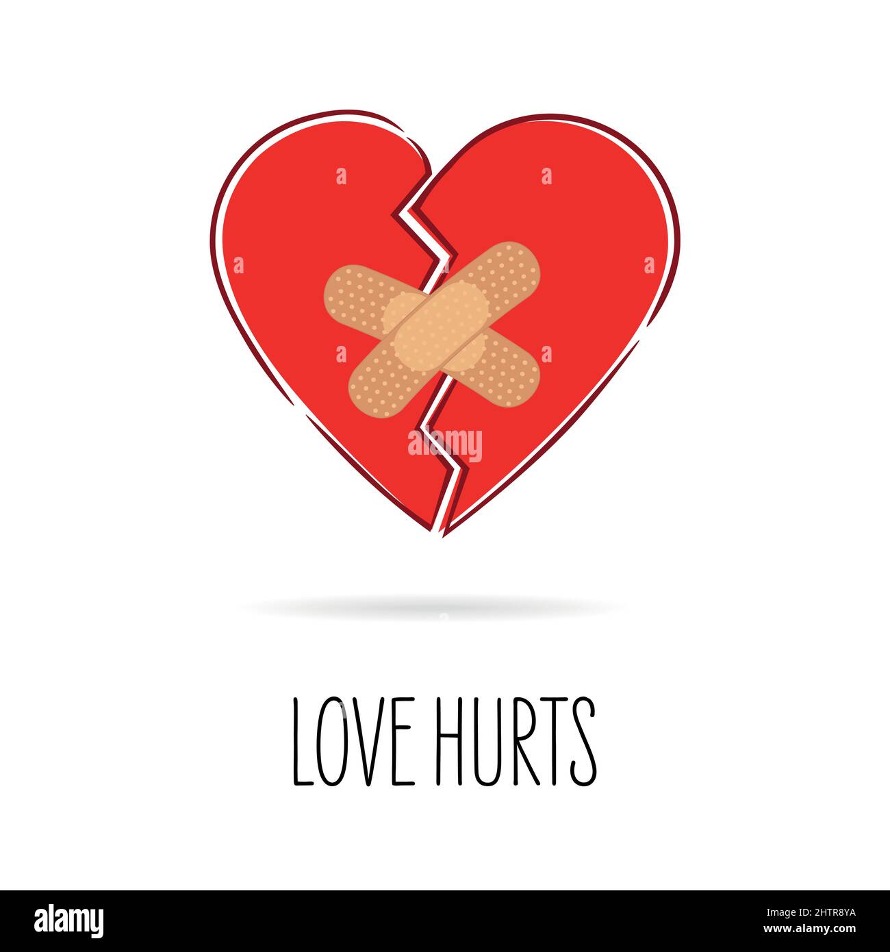 Broken heart healed Stock Vector Images - Alamy