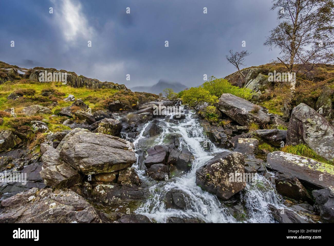 Waterfall in Snowdonia National Park, North Wales Stock Photo - Alamy