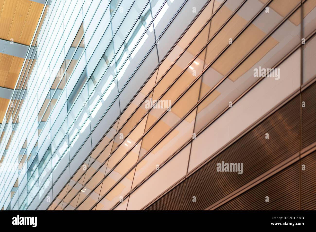 Modern building facade pattern with reflecting in windows. High quality ...