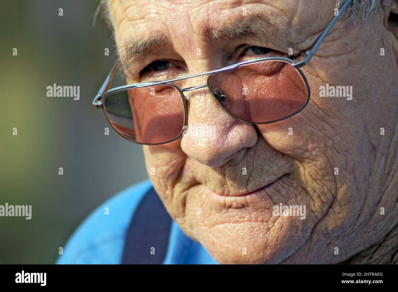 Old Man with Glasses Stock Photo - Alamy