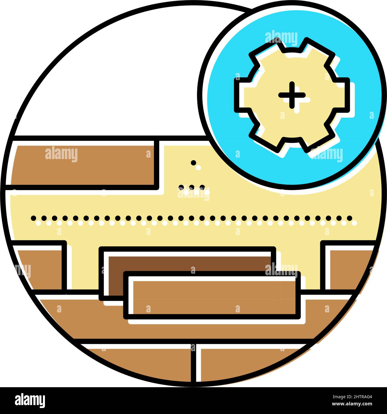 hardwood floor installation color icon vector illustration Stock Vector ...