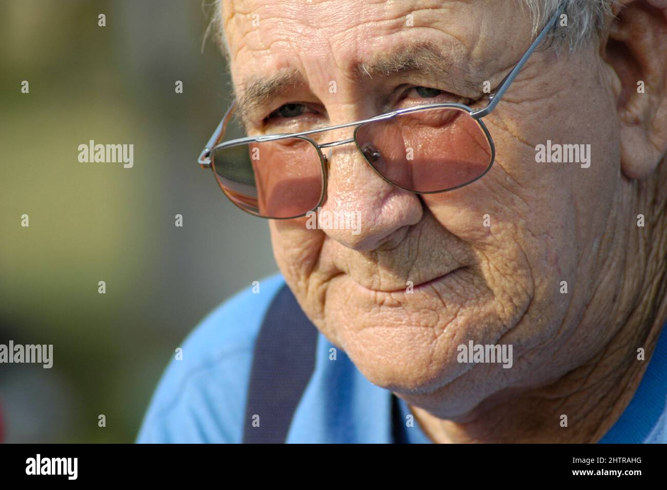 Old Man with Glasses Stock Photo - Alamy