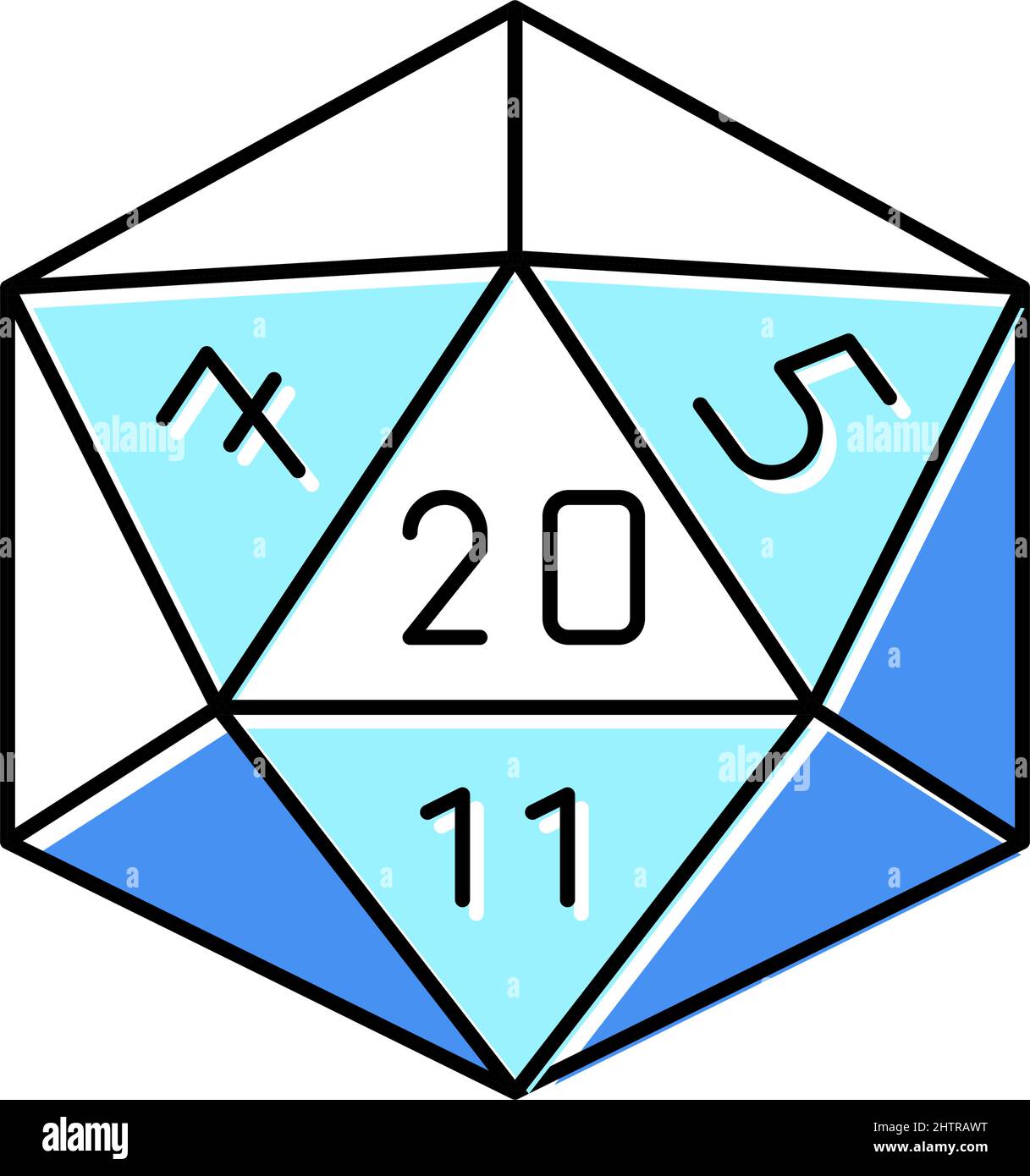 numerology geek color icon vector illustration sign Stock Vector Image ...