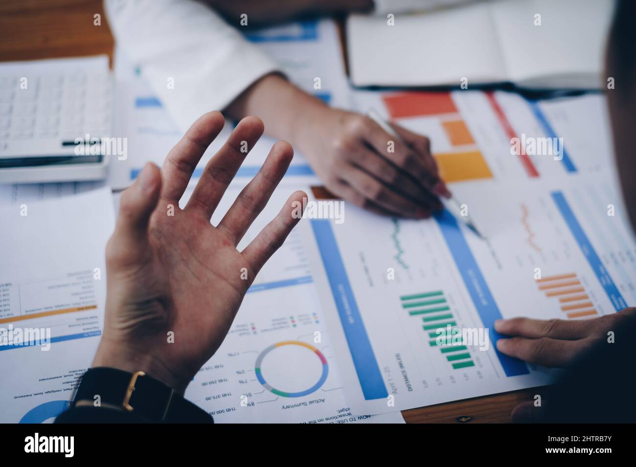 Image of Audit team working together and looking about transaction for ...