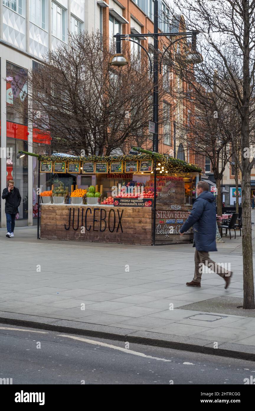 Juicebox, a street stall selling freshly squeezed fruit juice ...