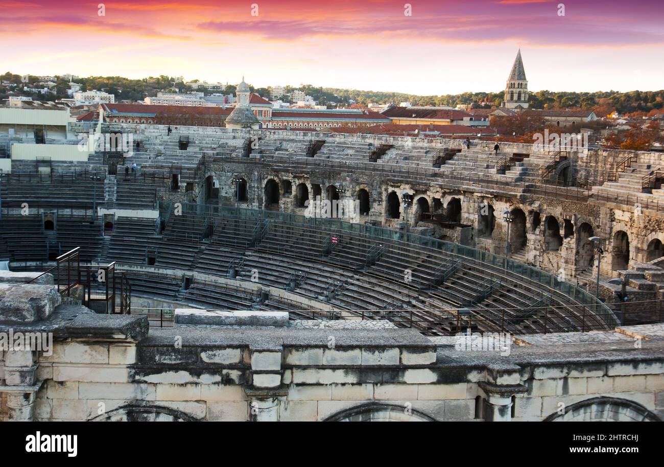 Nimes roman monuments city hi-res stock photography and images - Alamy