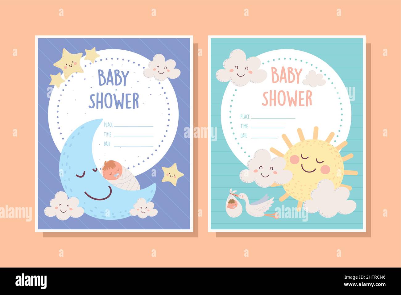 cute baby shower poster Stock Vector Image & Art - Alamy