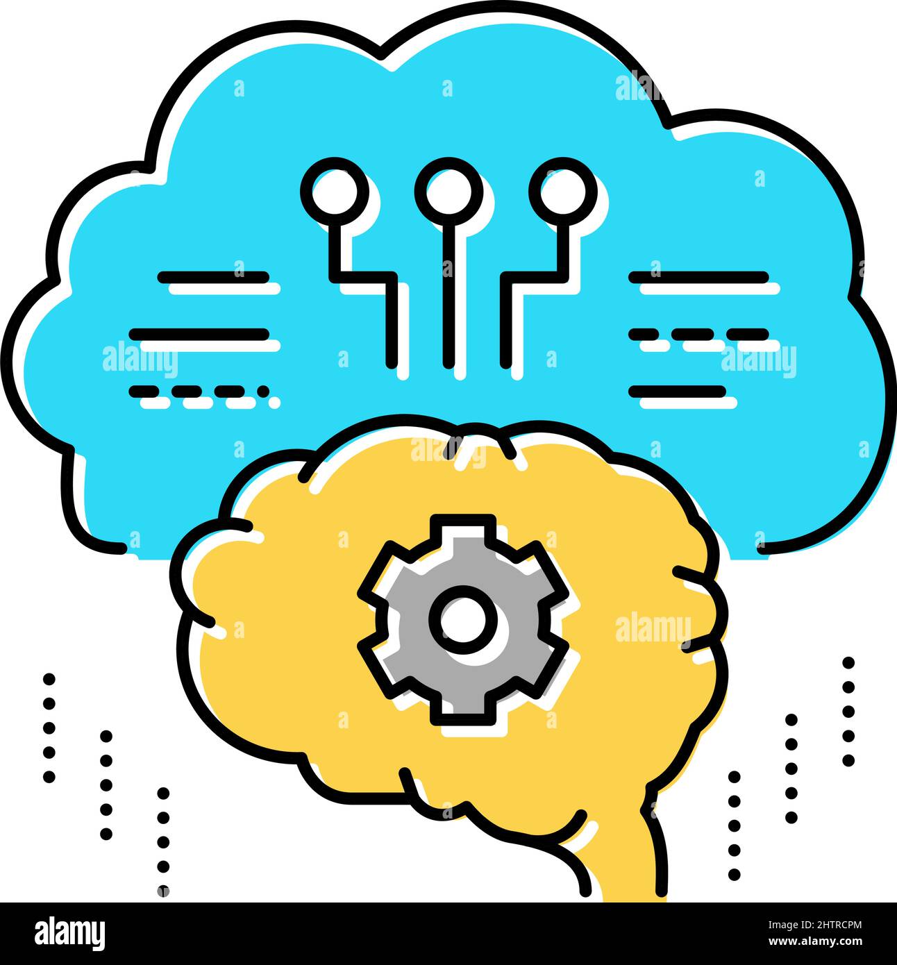thinking system color icon vector illustration Stock Vector Image & Art ...