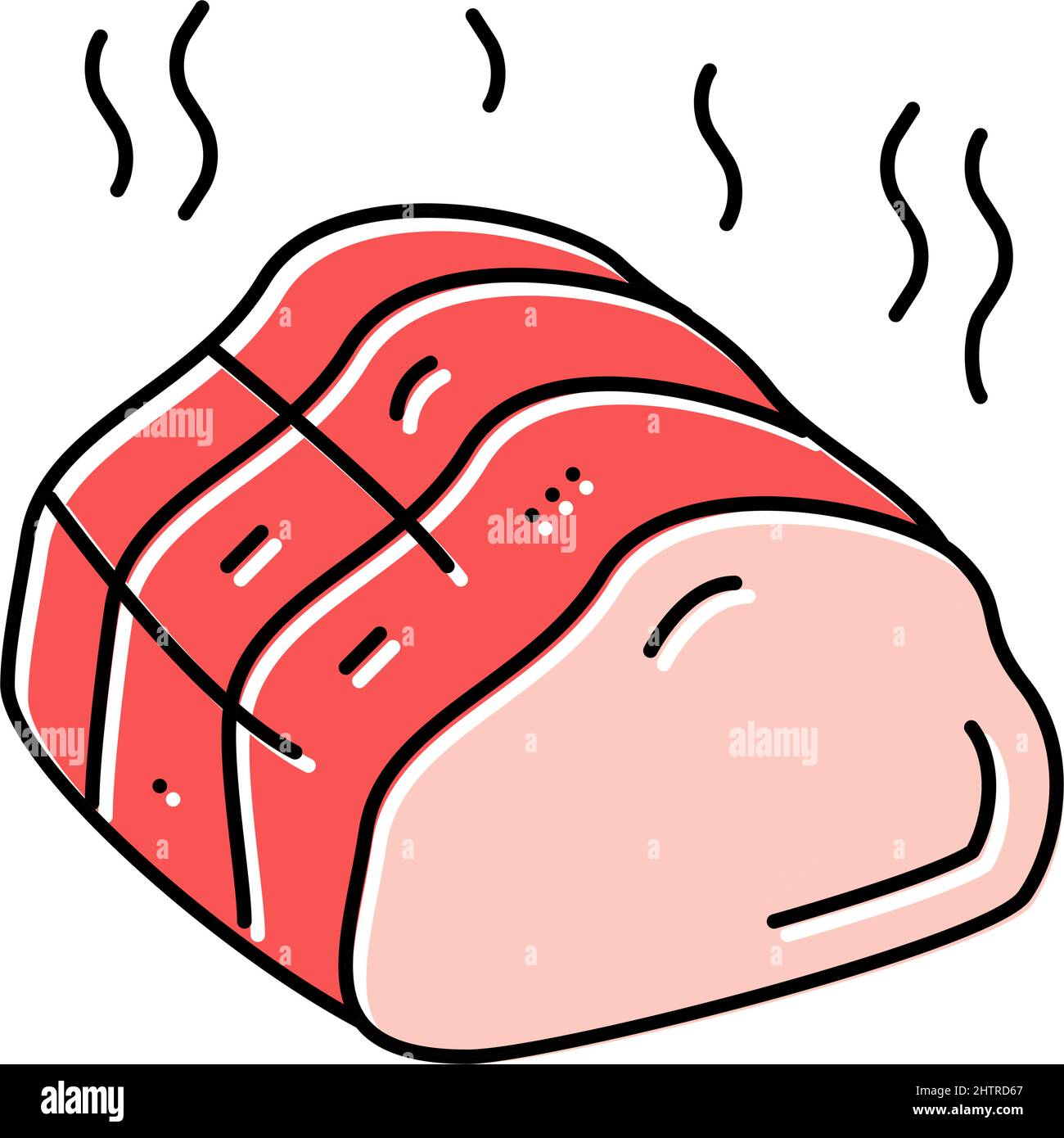 smoked meat color icon vector illustration Stock Vector Image & Art - Alamy