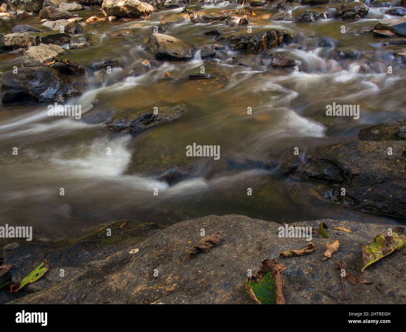 Multiple long exposure composite of the stream of the Moniquira river ...