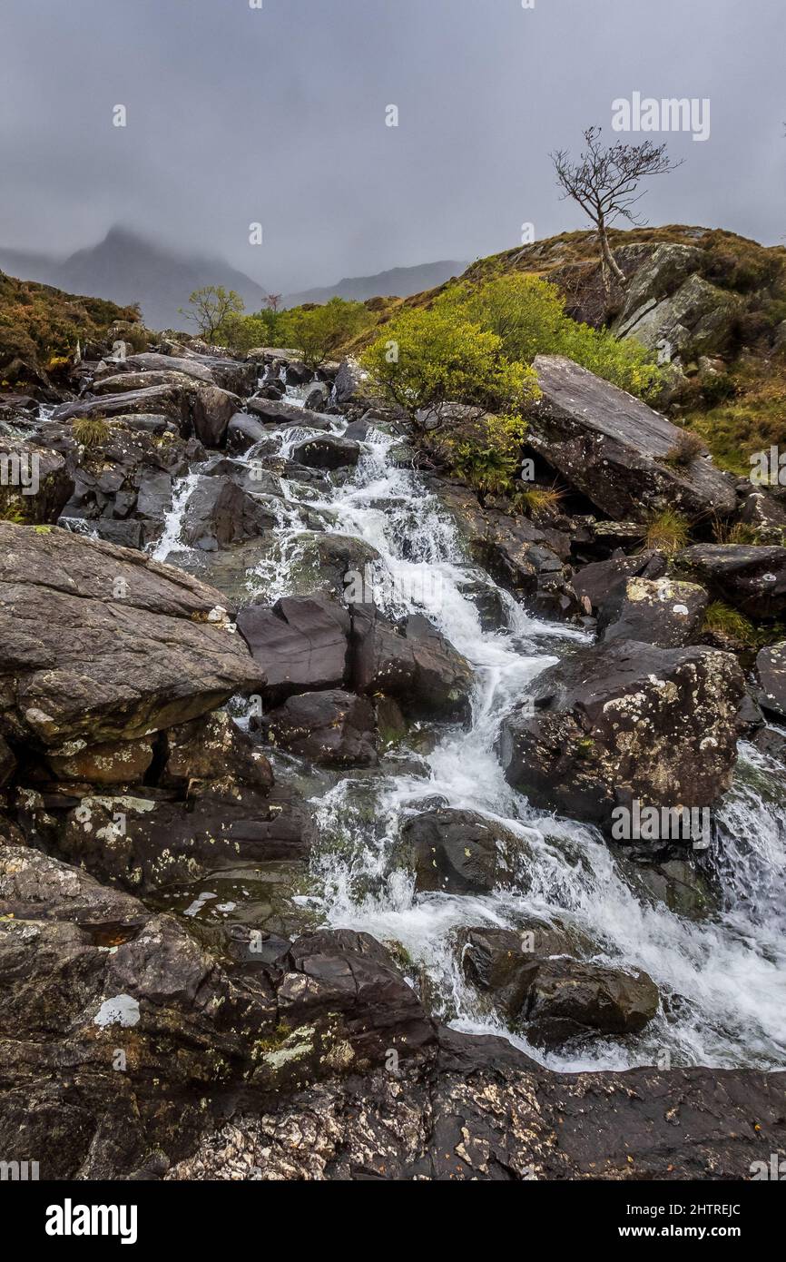 Waterfall in Snowdonia National Park, North Wales Stock Photo - Alamy