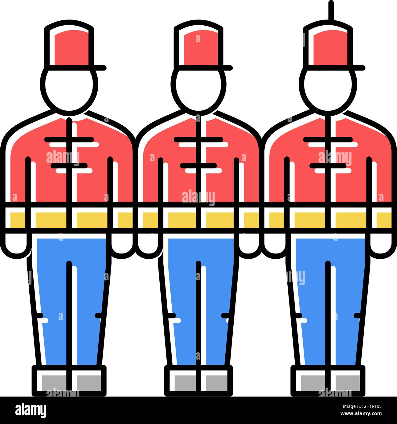 marching people of parade color icon vector illustration Stock Vector ...