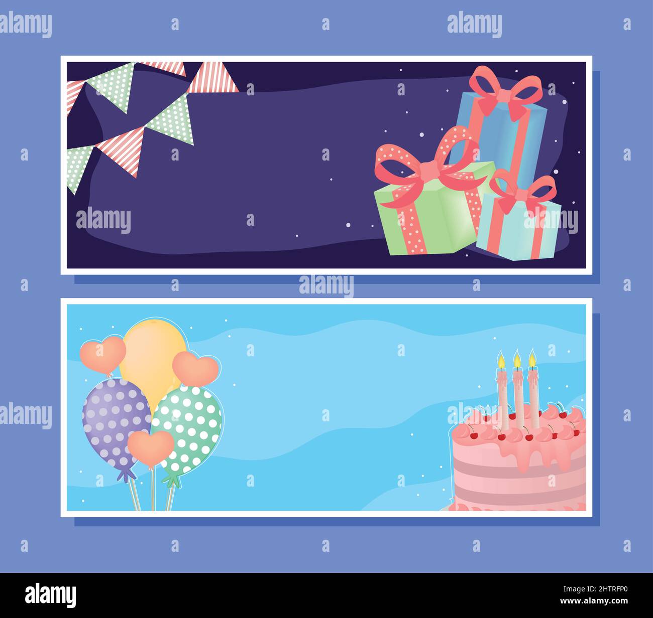 birthday horizontal banner Stock Vector Image & Art - Alamy