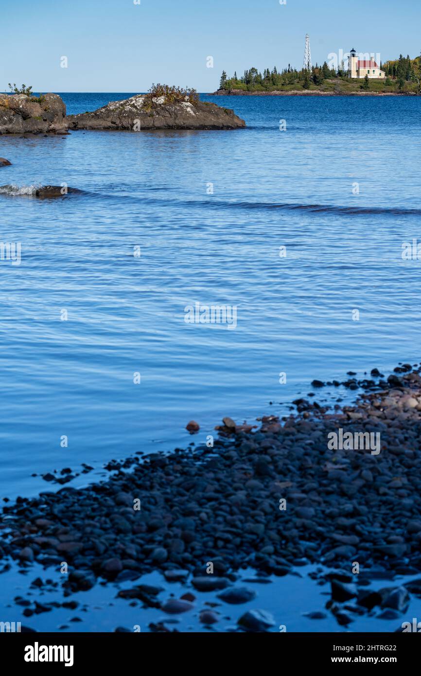 Copper Harbor Lighthouse on Lake Superior in Michigan Stock Photo - Alamy