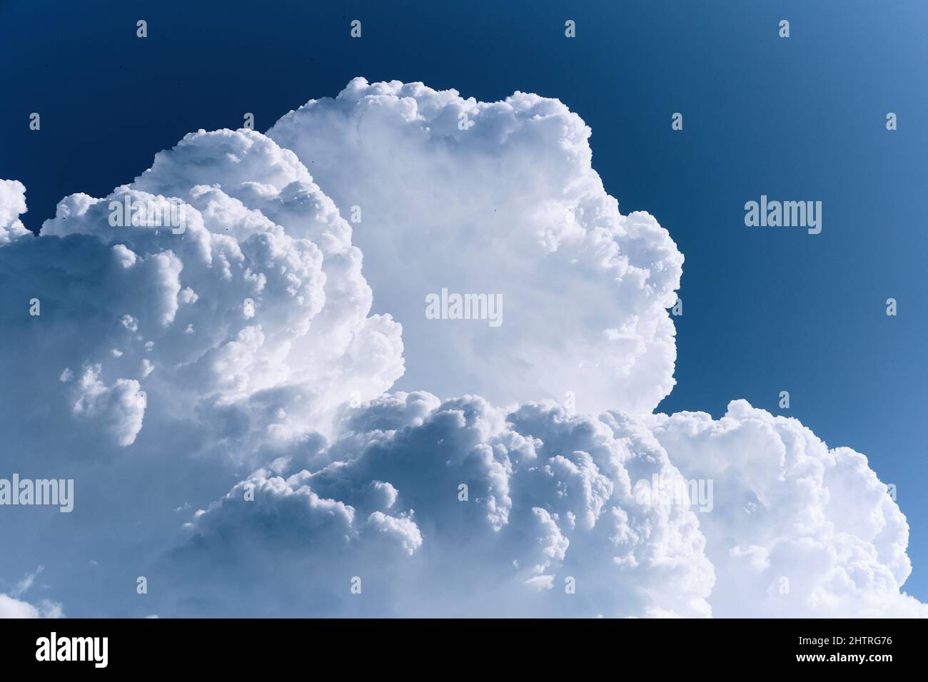 Puffy white cloud in the sunny sky Stock Photo - Alamy