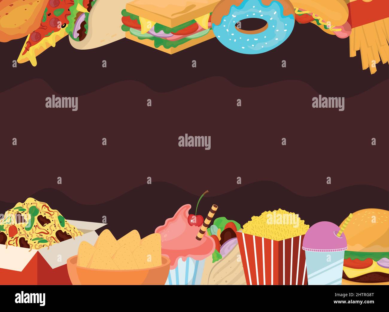 fast food flat style Stock Vector Image & Art - Alamy