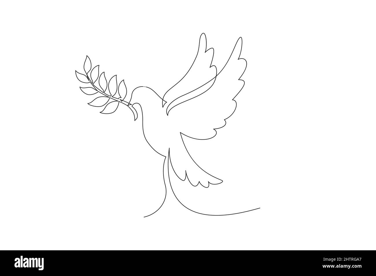 Dove of peace illustration continuous line drawing. Flying bird. Peace concept Stock Vector ...