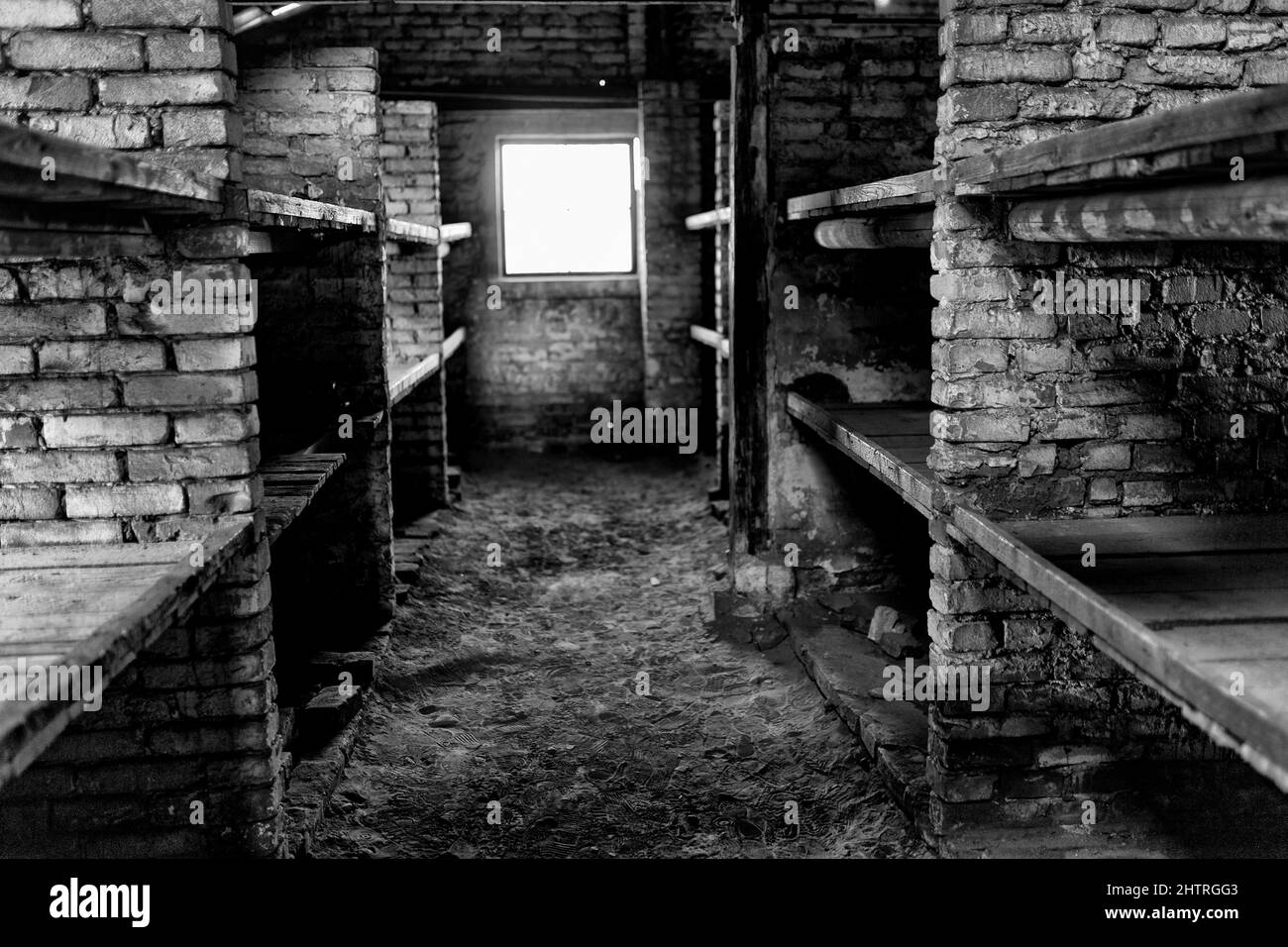 Inside view of Auschwitz concentration camp cells Stock Photo - Alamy