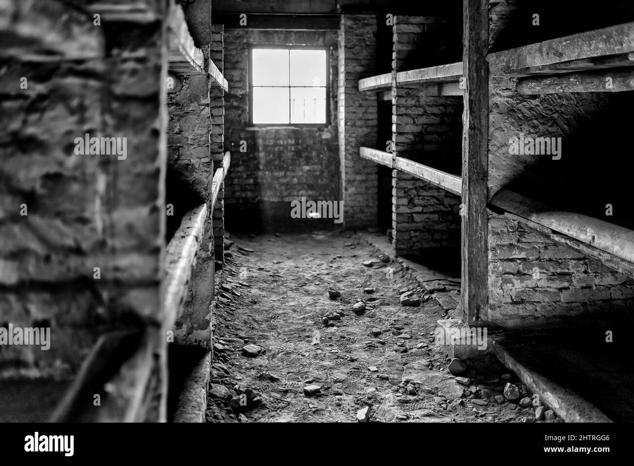 Inside view of Auschwitz concentration camp cells Stock Photo - Alamy