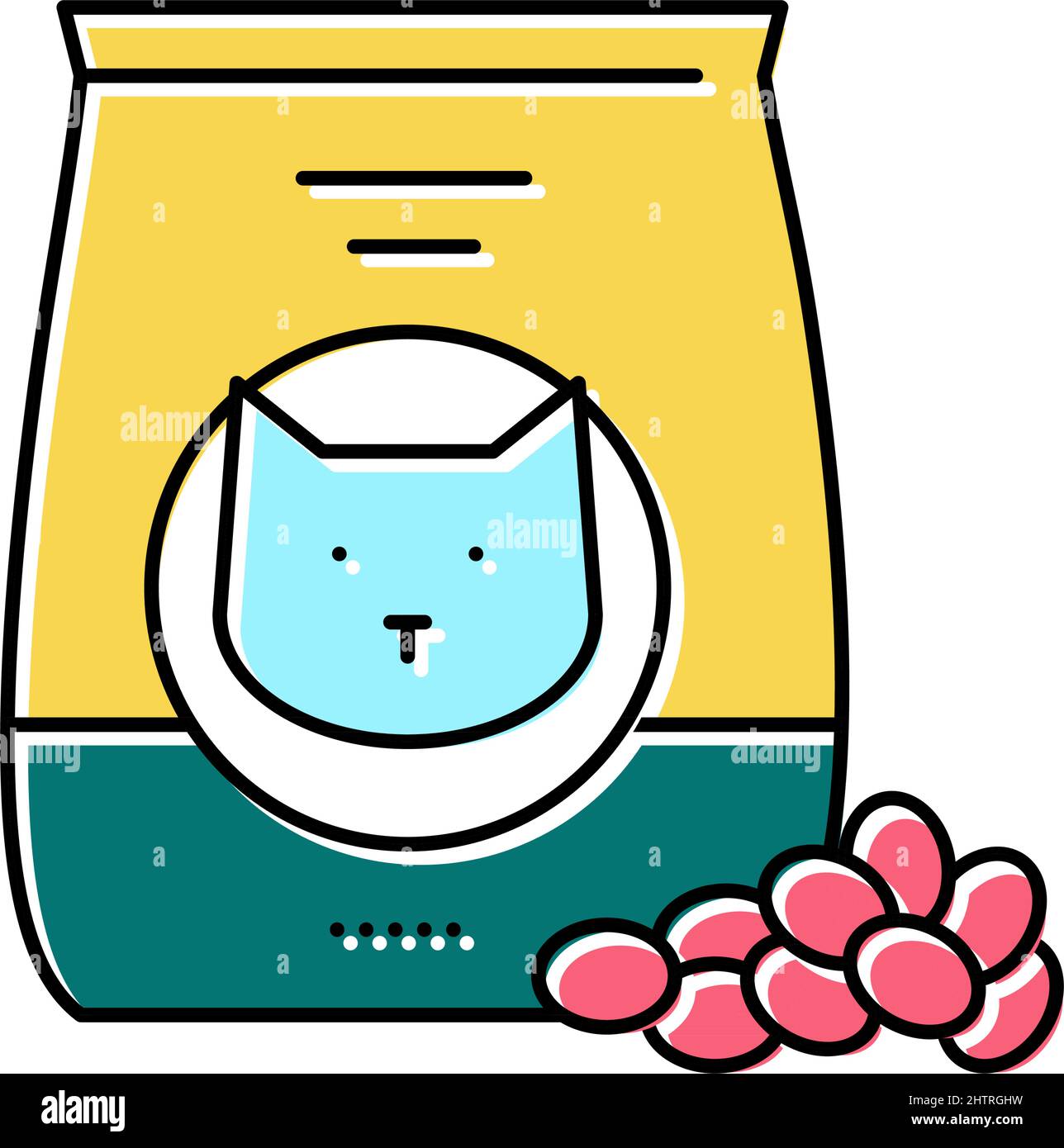 cat dry food color icon vector illustration Stock Vector Image & Art ...